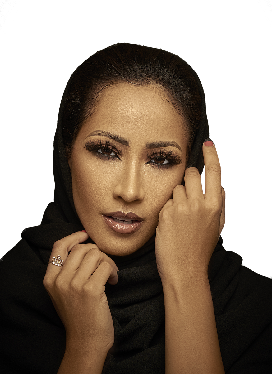 Arab Muslim Woman in Veil with Arabian Make Up Beauty Shot – Randa Eissa